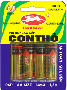 Pin R6P nhãn nhôm vỉ giấy :: Sản phẩm :: Tập đoàn Hóa chất Việt Nam